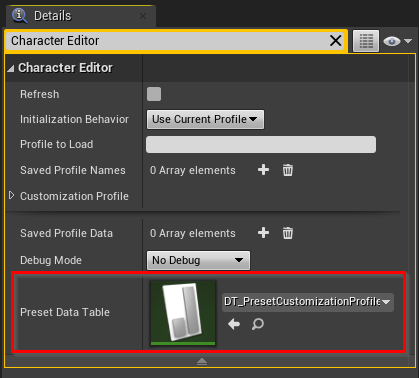 Upgrade Character Editor | Character Editor Documentation