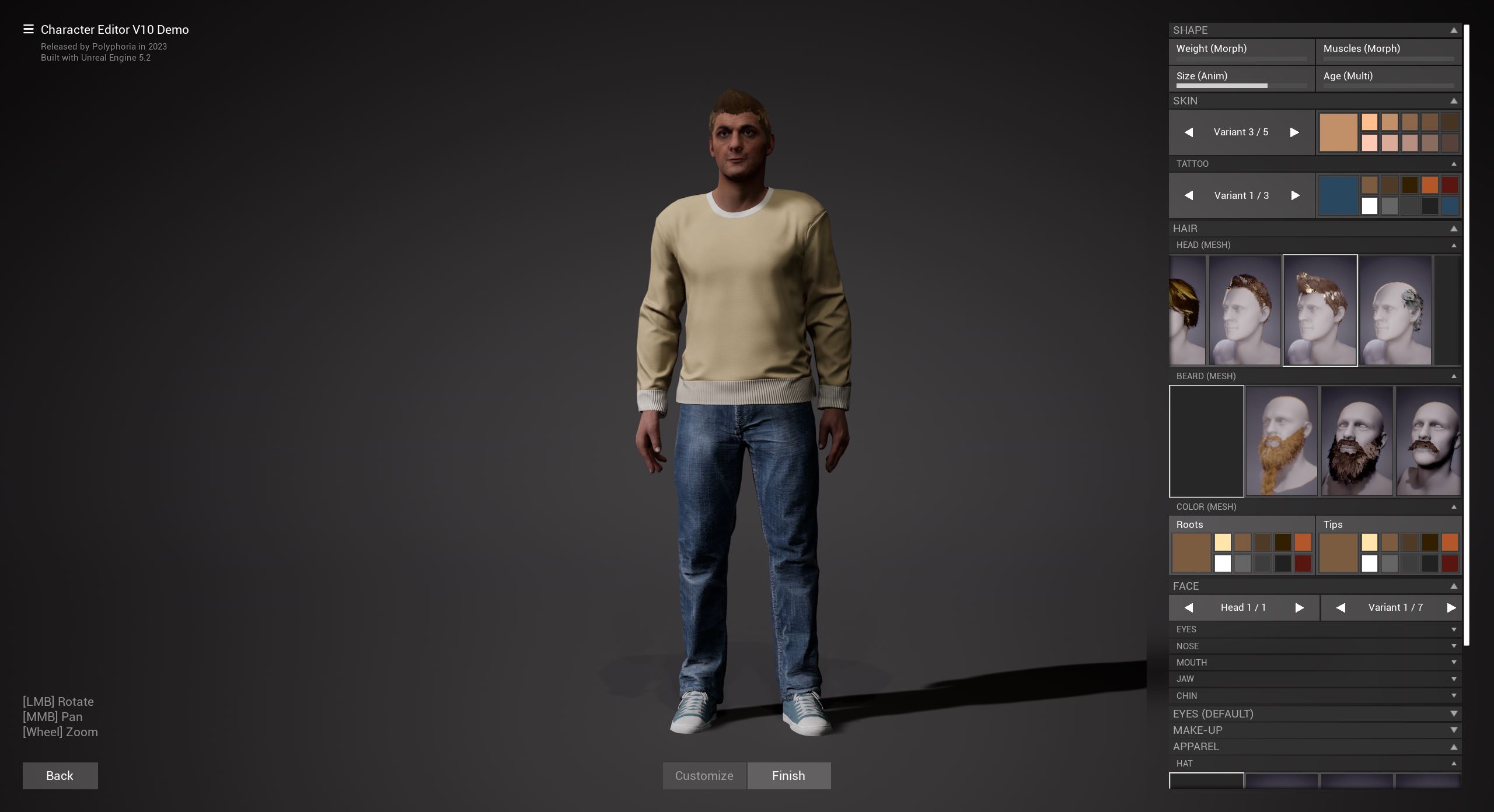 Standalone Demo | Character Editor Documentation