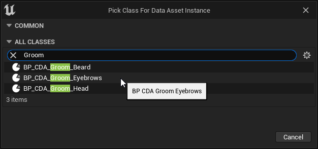 Add Customization Data Assets | Character Editor Documentation